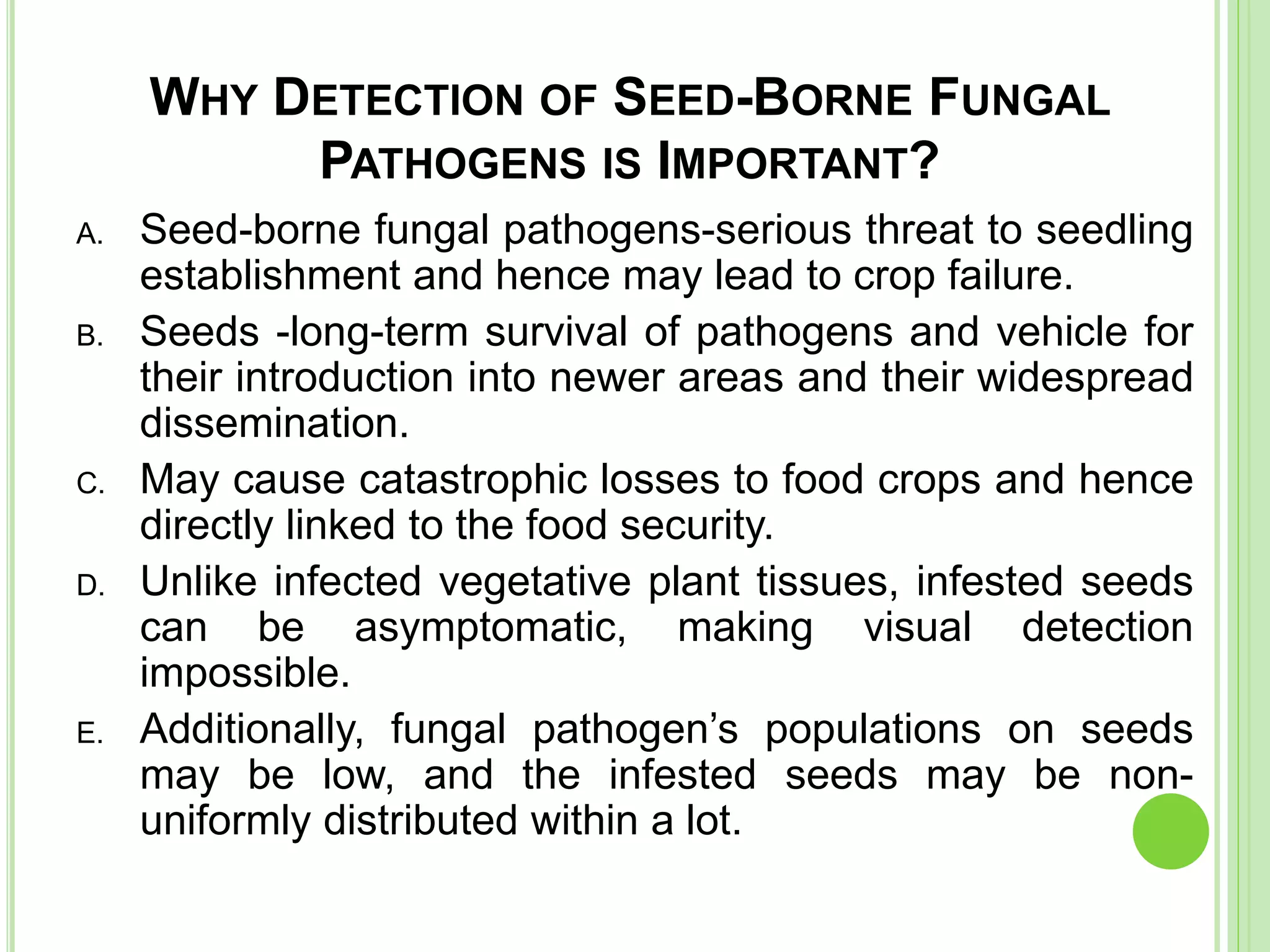Modern Techniques for Detection of Seed Born Fungi. | PPTX