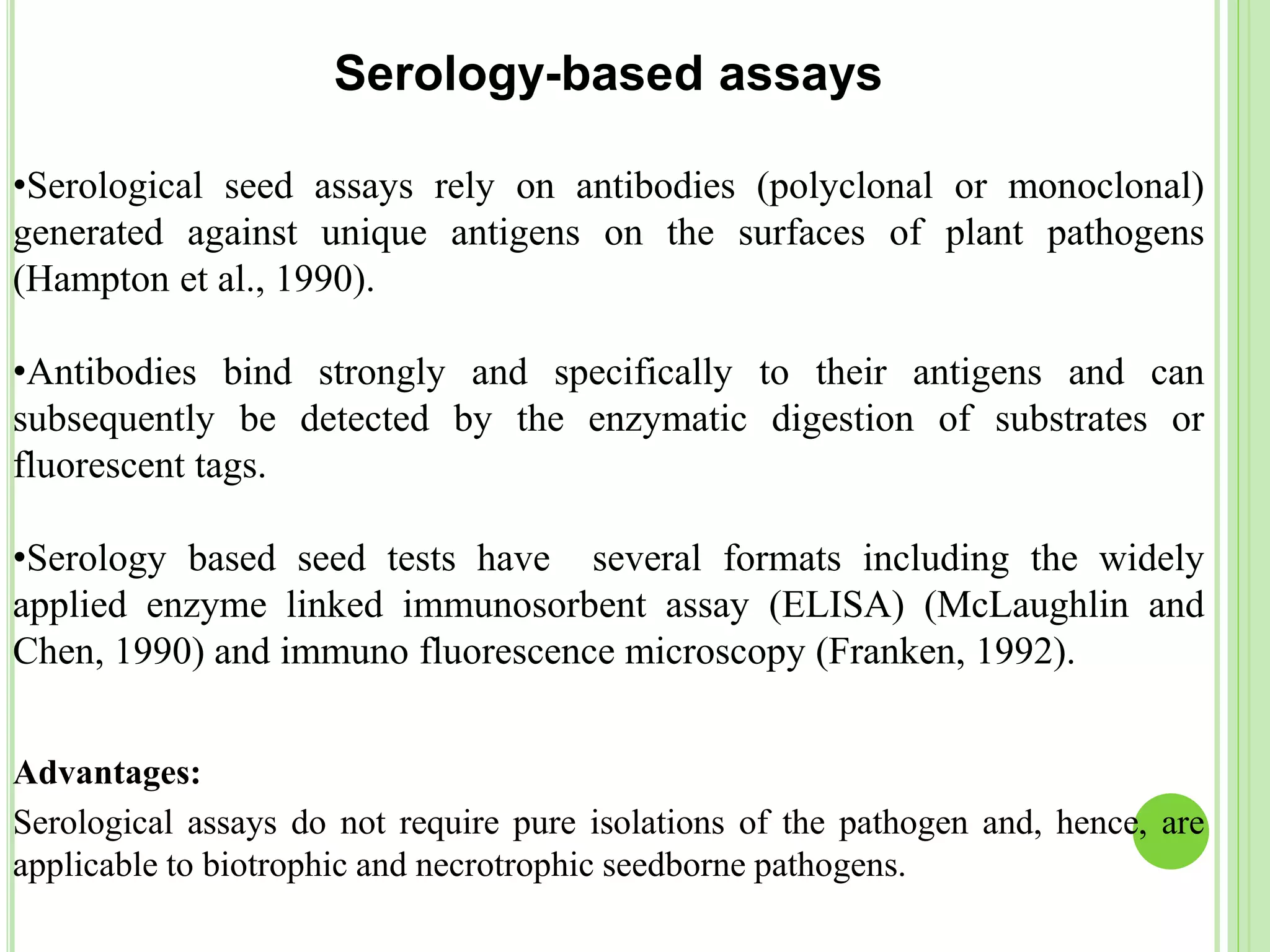 Modern Techniques for Detection of Seed Born Fungi. | PPTX