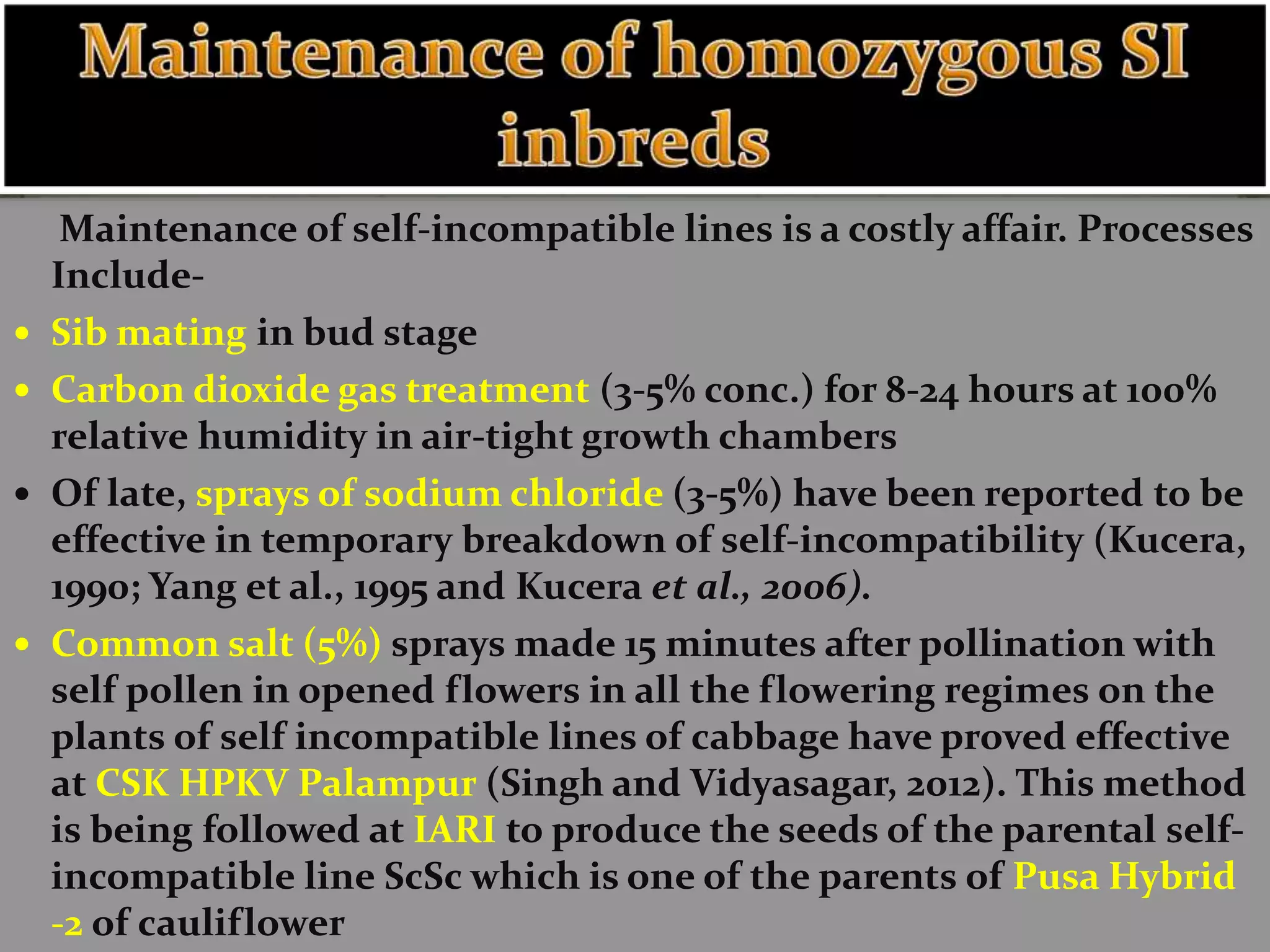 Self incompatibility in hybrid seed production | PPTX