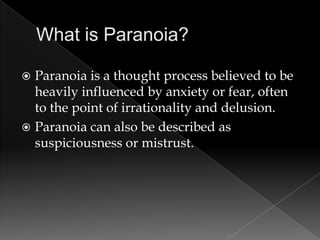 Paranoia | PPTX