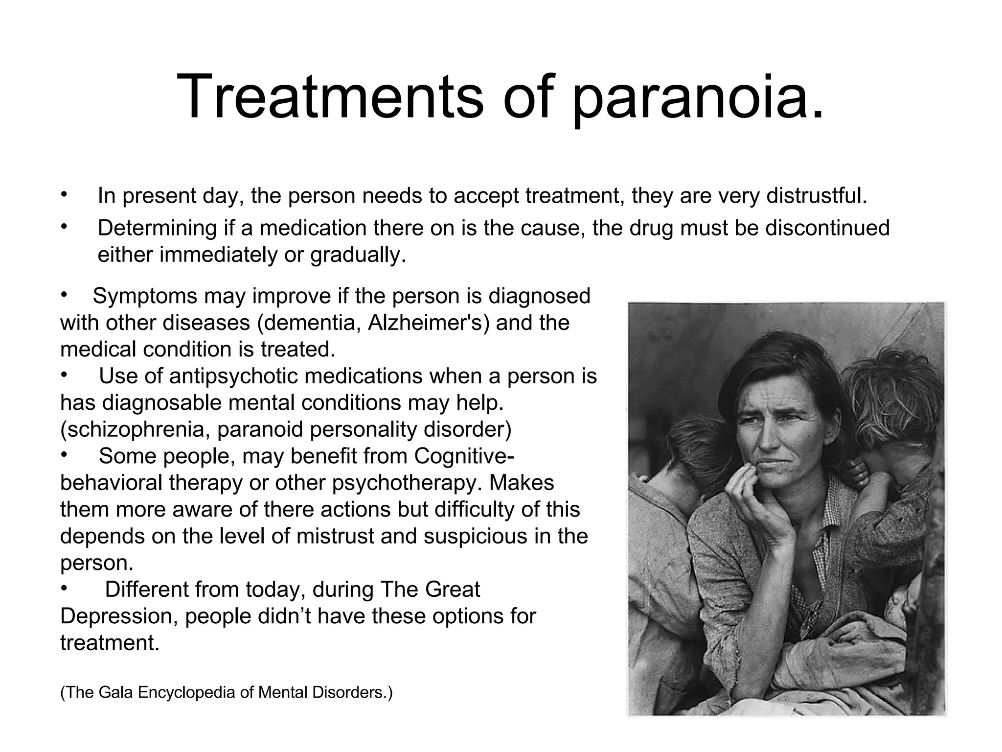 paranoia and depression. | PPT