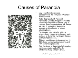 paranoia and depression. | PPT