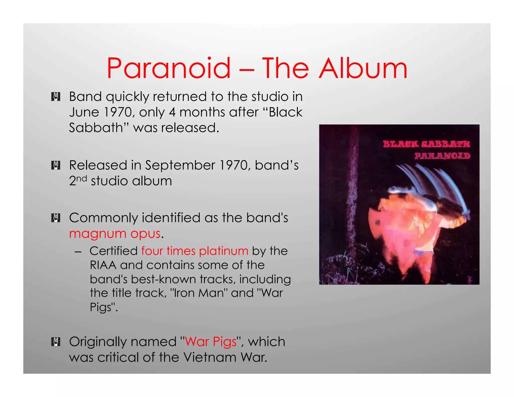 Black Sabbath, Paranoid | PDF