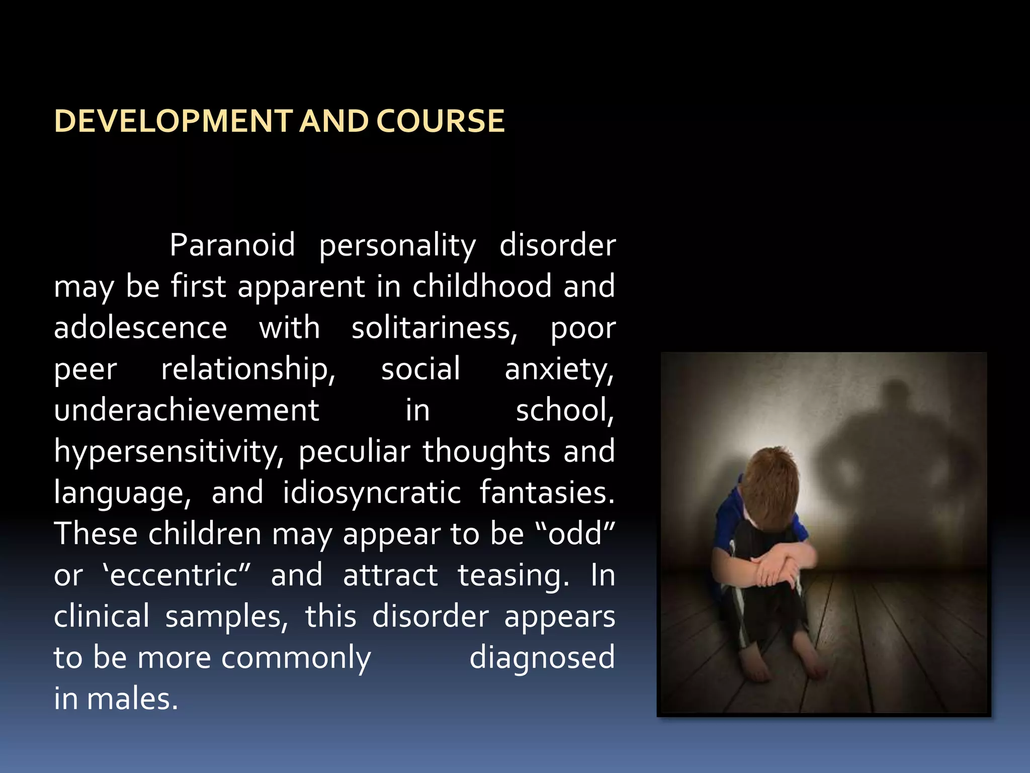 Paranoid personality disorder 2018 | PPTX