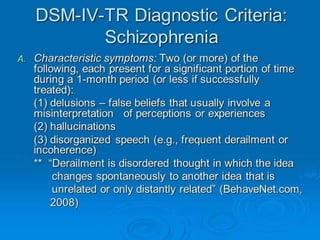 Paranoid schizophrenia | PPTX