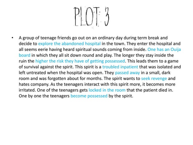 Paranormal and Psychological Horror Film Ideas | PPT