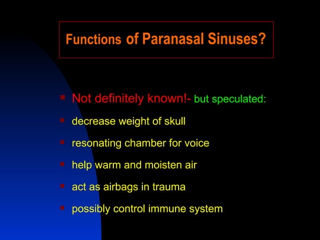 Paransasal Sinuses Home Edition | PPT