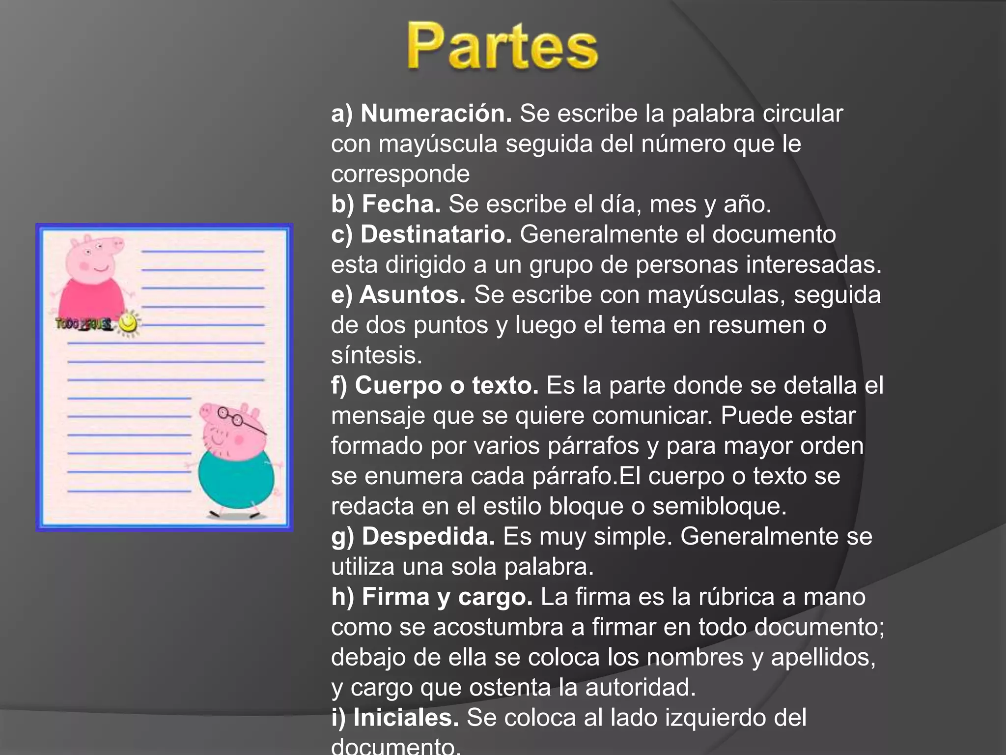 La Circular y sus Partes. | PPSX