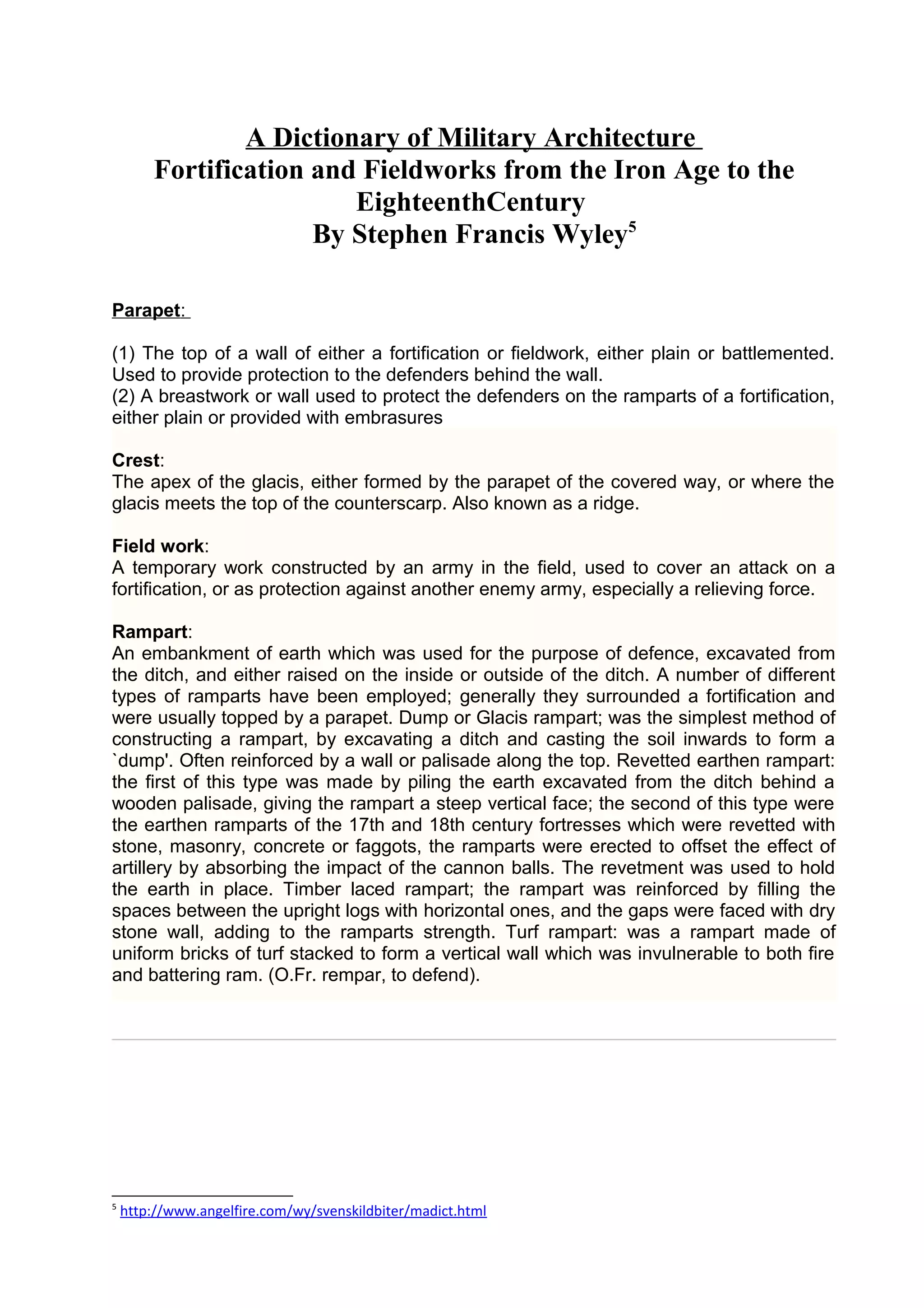 crest Parapet definition | PDF