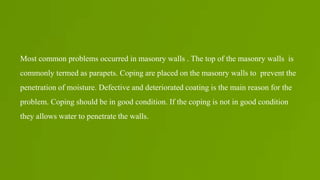 Parapet Walls Repair And Maintenance | PPTX