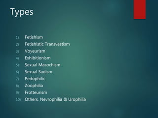 Paraphilia Types