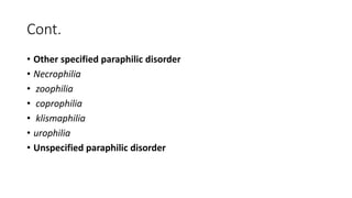 PARAPHILIA presentation by medical students | PPT