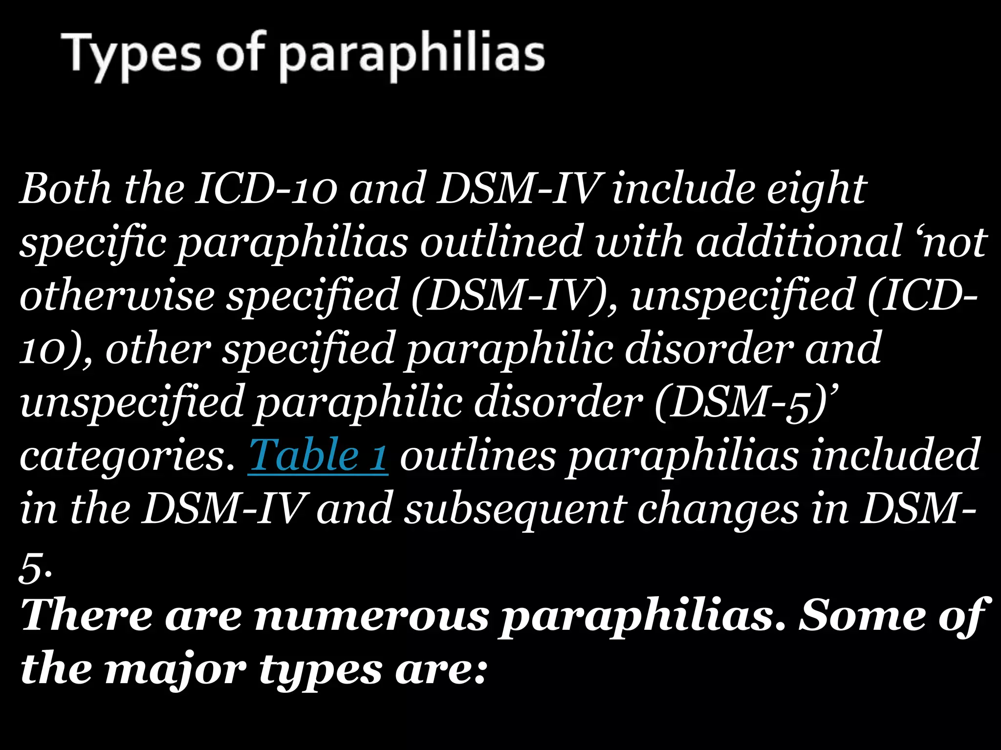 Paraphilias | PPTX