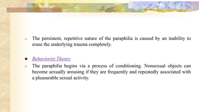 Paraphilic disorder | PPTX