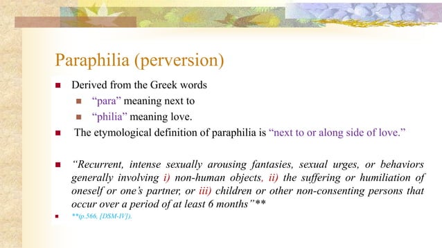 Paraphilic disorder | PPTX