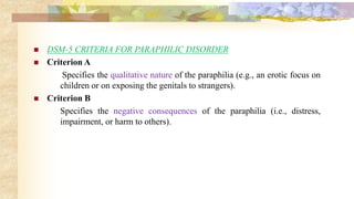 Paraphilic disorder | PPTX