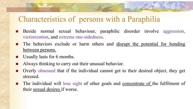 Paraphilic disorder | PPTX