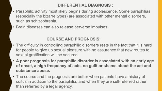 PARAPHILIC DISORDER AND GENDER DYSPHORIA.pptx | Sexual Conditions | Sexual Health
