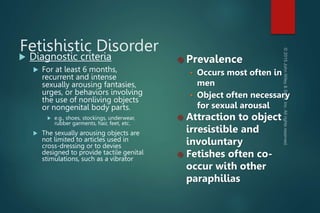 PARAPHILIC DISORDER By khadija BS psych | PPTX