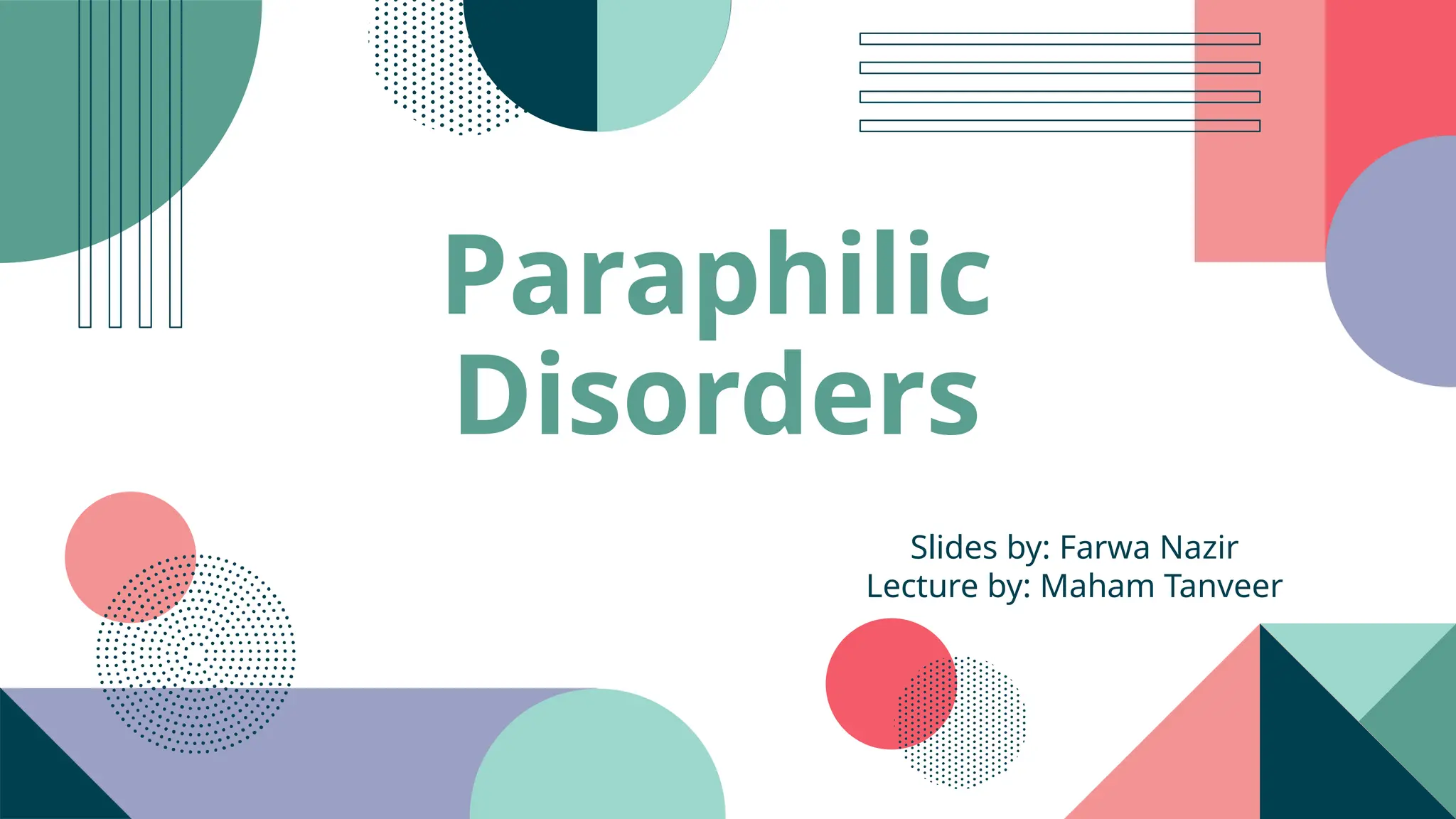 Paraphilic Disorder in clinical psychology | PPTX