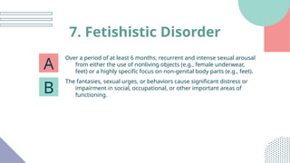 Paraphilic Disorder in clinical psychology | PPTX
