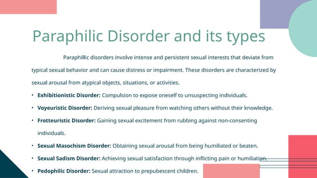 Paraphilic Disorder in clinical psychology | PPTX