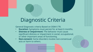 Paraphilic Disorder in clinical psychology | PPTX