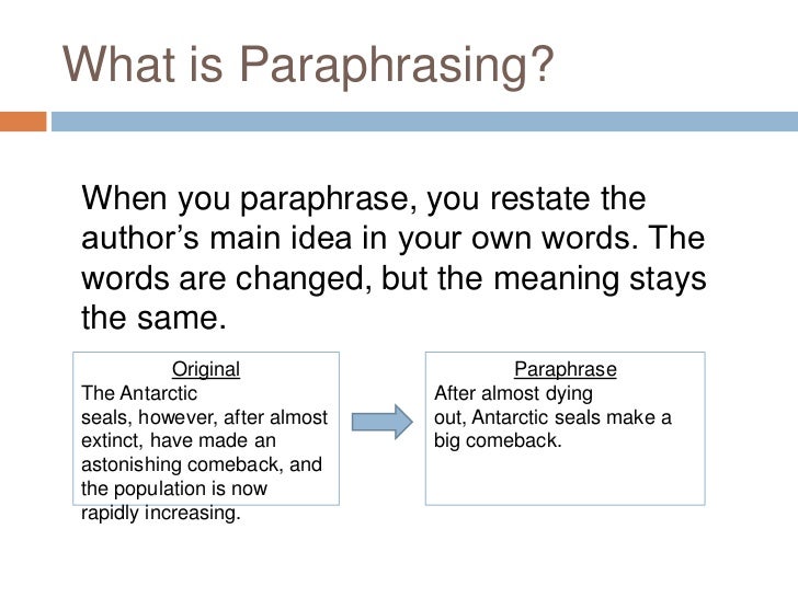 Paraphrase