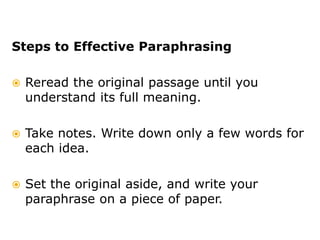 Paraphrase | PPT