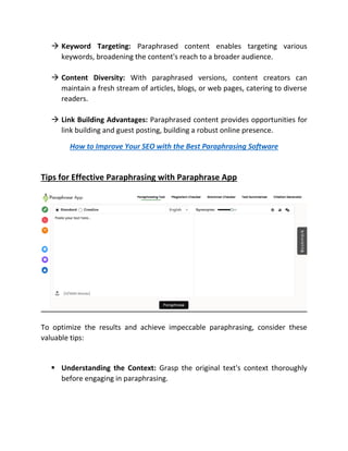 Paraphrase App - The Best Free Online Paraphrasing Tool for Content Writing.pdf