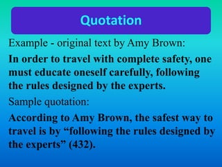 Paraphrase and Quotation | PPT