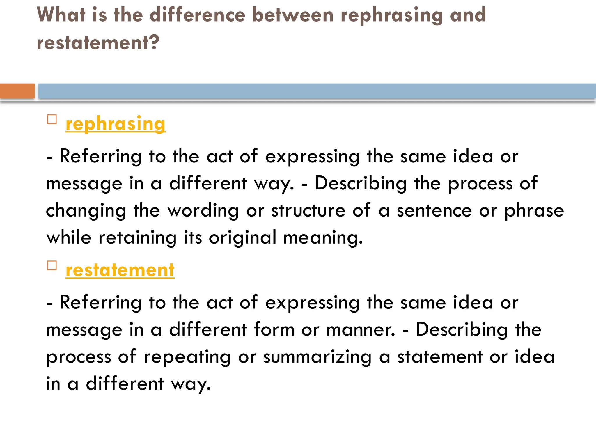 Paraphrases and Restatements Training material.pptx