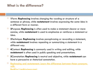 Paraphrases and Restatements Training material.pptx