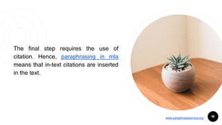 Tips on Paraphrasing | PPTX