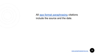 Tips on Paraphrasing | PPTX