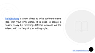 Tips on Paraphrasing | PPTX