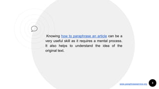 Tips on Paraphrasing | PPTX