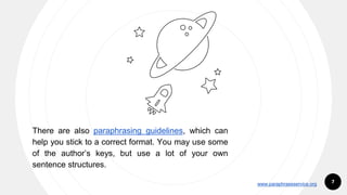 Tips on Paraphrasing | PPTX