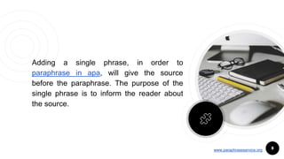 Tips on Paraphrasing | PPTX