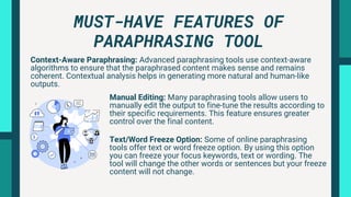 paraphrase tool must have features and benefits.pdf