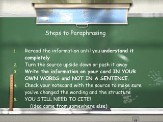 Paraphrasing | PPT
