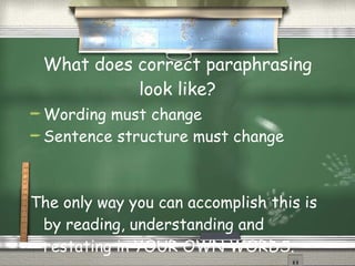 Paraphrasing | PPT