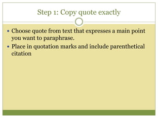 Paraphrasing | PPTX