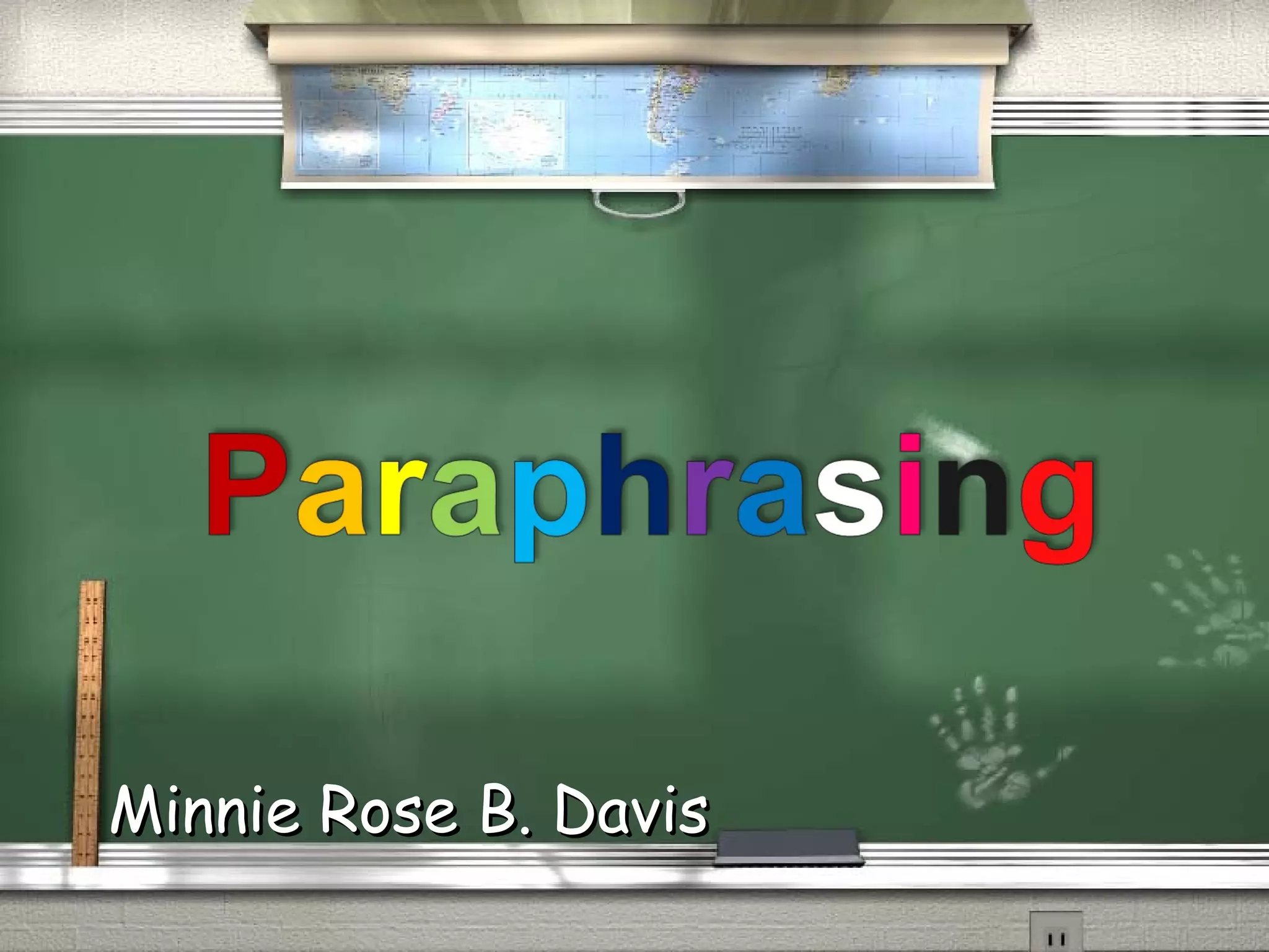 Paraphrasing | PPT