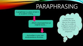 Paraphrasing | PPTX