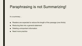 Paraphrasing | PPTX