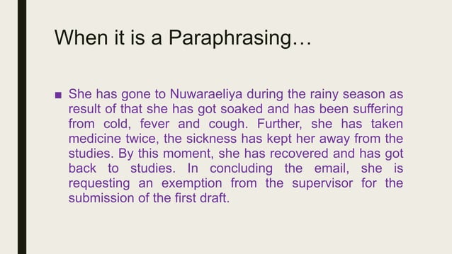 Paraphrasing | PPT