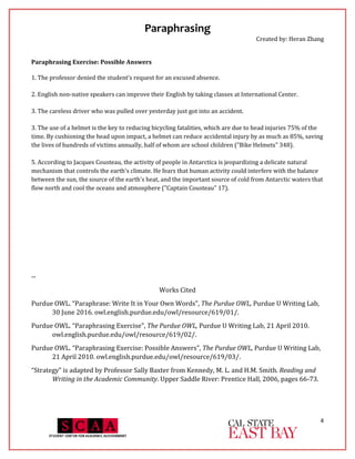 paraphrasing.pdf | Resume Writing and Advice | Job Search