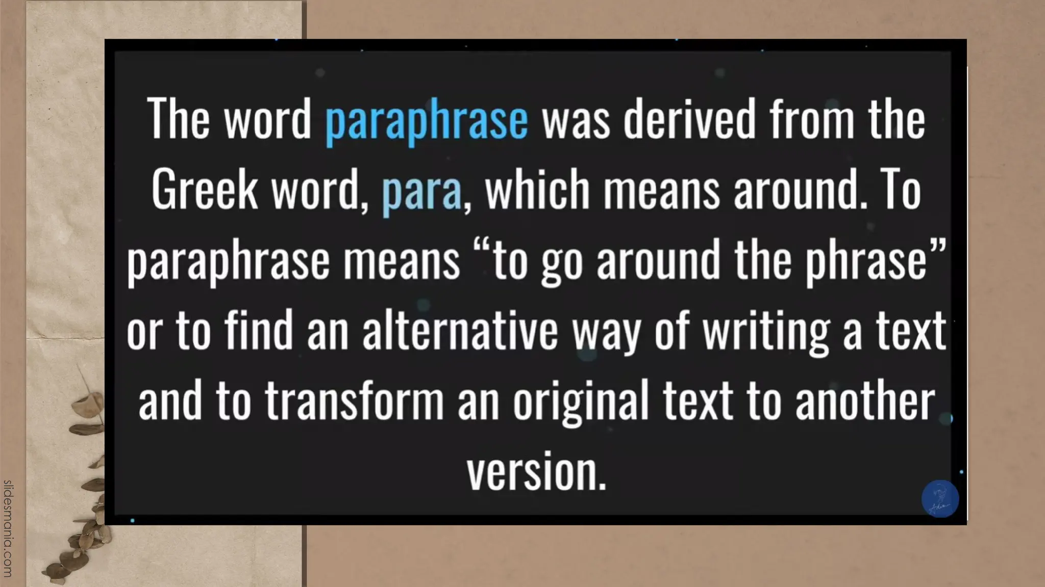 paraphrasing lesson for grade 9 aph.pptx