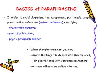 paraphrasing paraphrasing paraphrasing paraphrasing paraphrasin | PPT